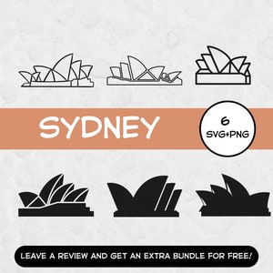 Sydney SVG, Svg Files for Cricut, Building Clipart, Opera House SVG ...