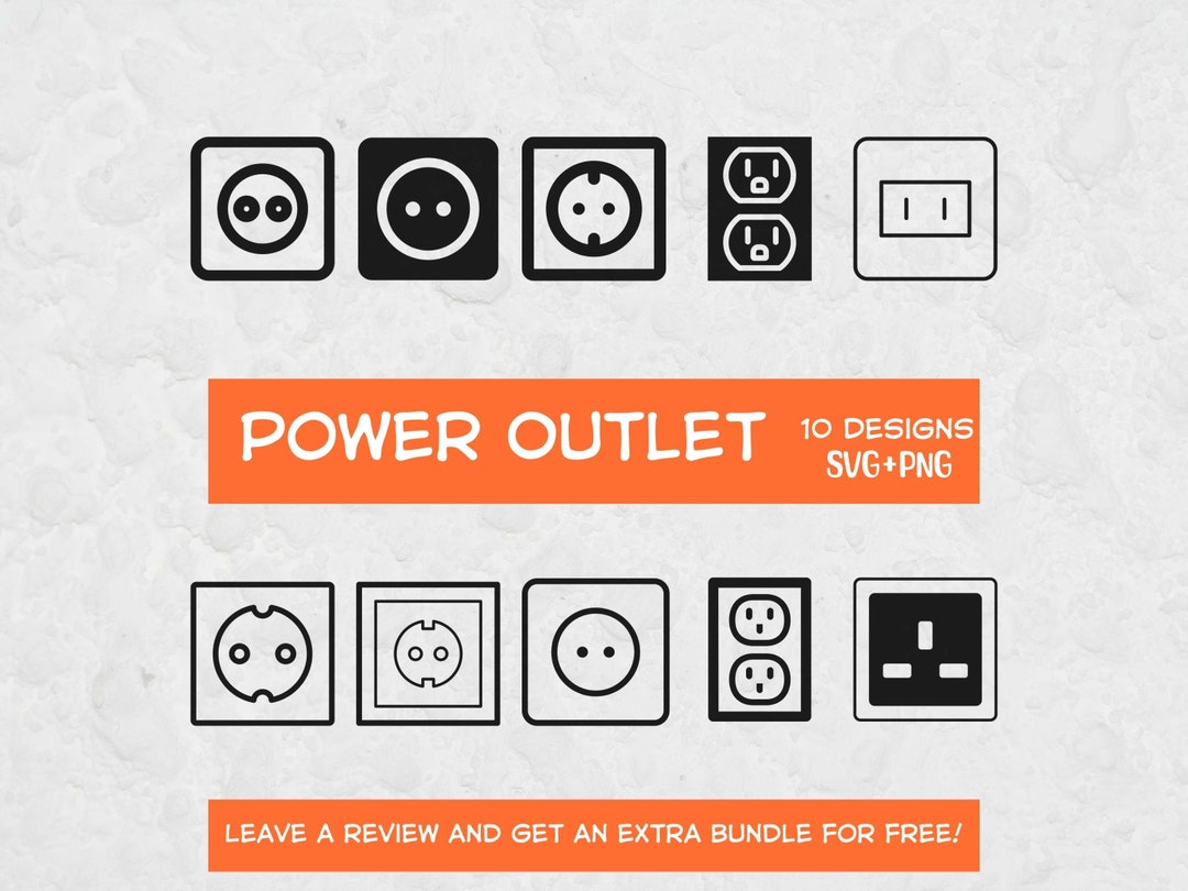 Power Outlet SVG, Svg Files for Cricut, Power Clipart, Electric SVG ...