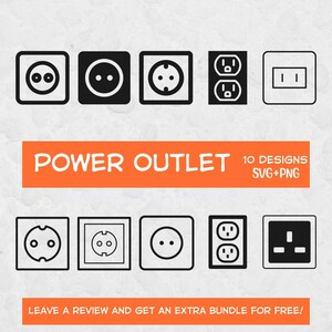 Power Outlet SVG, Svg Files for Cricut, Power Clipart, Electric SVG ...