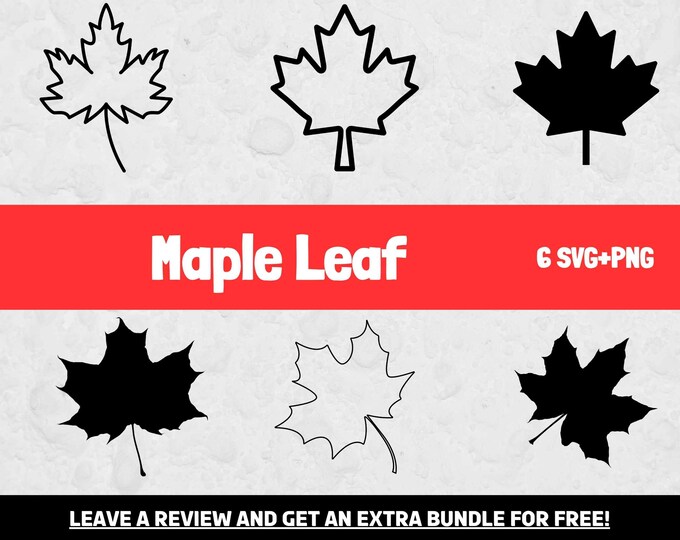 Maple Leaves Svg, Maple Leaf Dxf for Plasma Cut, Maple Leaf Cnc Laser ...