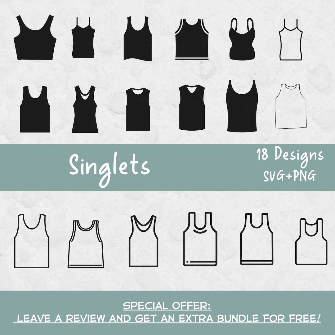 Singlet SVG Bundle, Singlet Cut File, Svg Files for Cricut, Fashion Svg ...