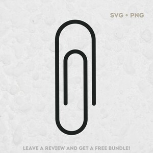 Paperclip SVG, SVG Files for Cricut, Paper Clip Svg, Paperclip PNG ...