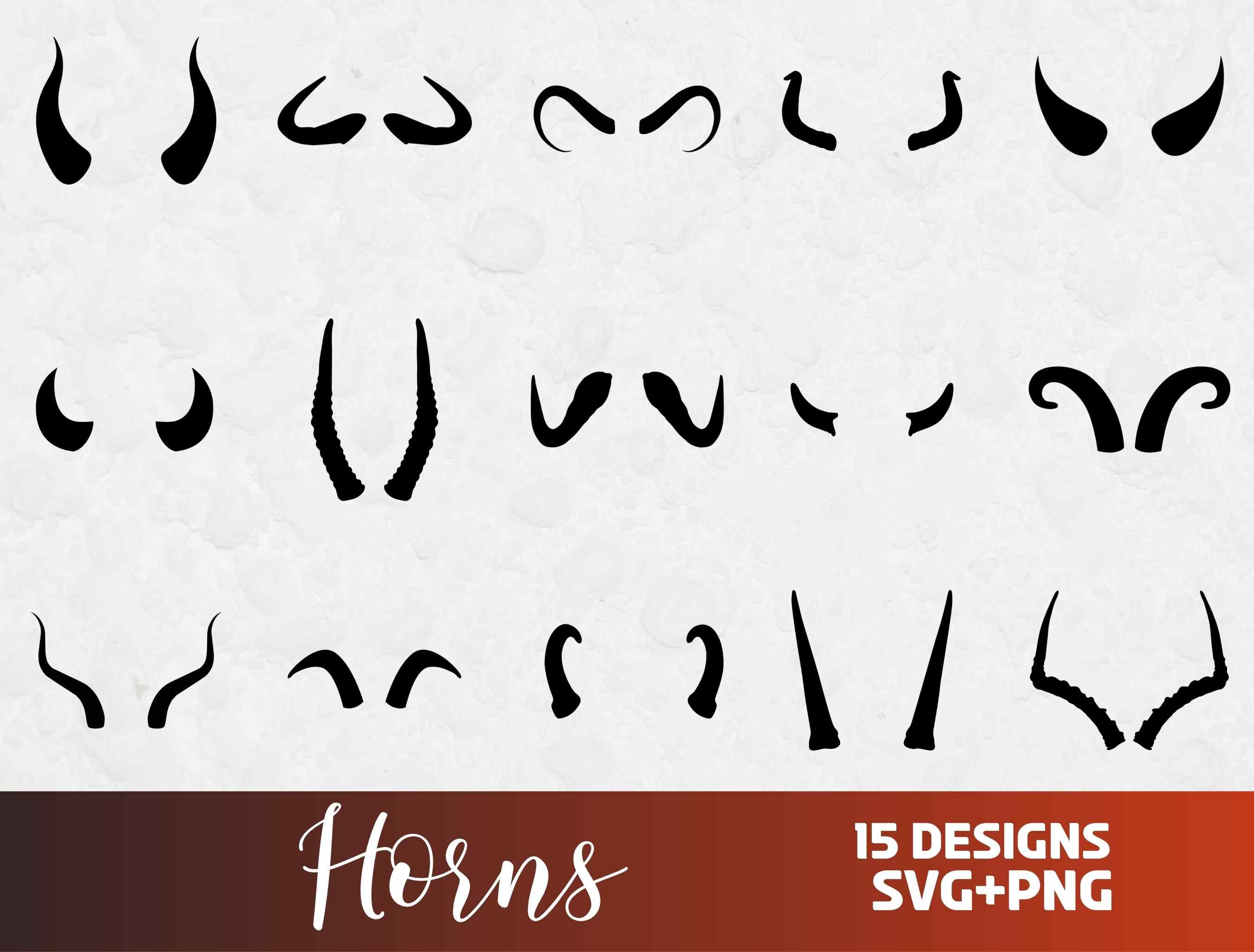 Horn Svg Bundle Svg Files for Cricut Horns PNG Animal SVG - Etsy UK