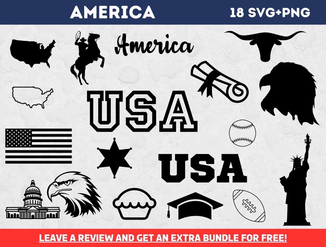 America SVG, Svg Files for Cricut, American Clipart Image, America Cut ...