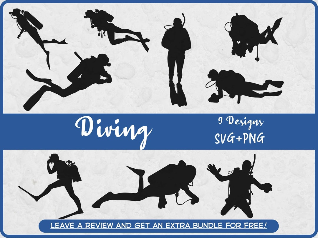 Diver Svg, SVG Files for Cricut, Diving Svg, Diver Silhouette, Under ...