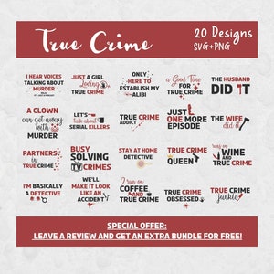 True Crime Quote SVG Bundle, SVG Files for Cricut, True Crime SVG, True ...