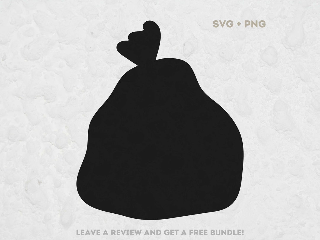 Silhouette of a Bag Svg, Svg Files for Cricut, Santa's Bag SVG, Trash ...