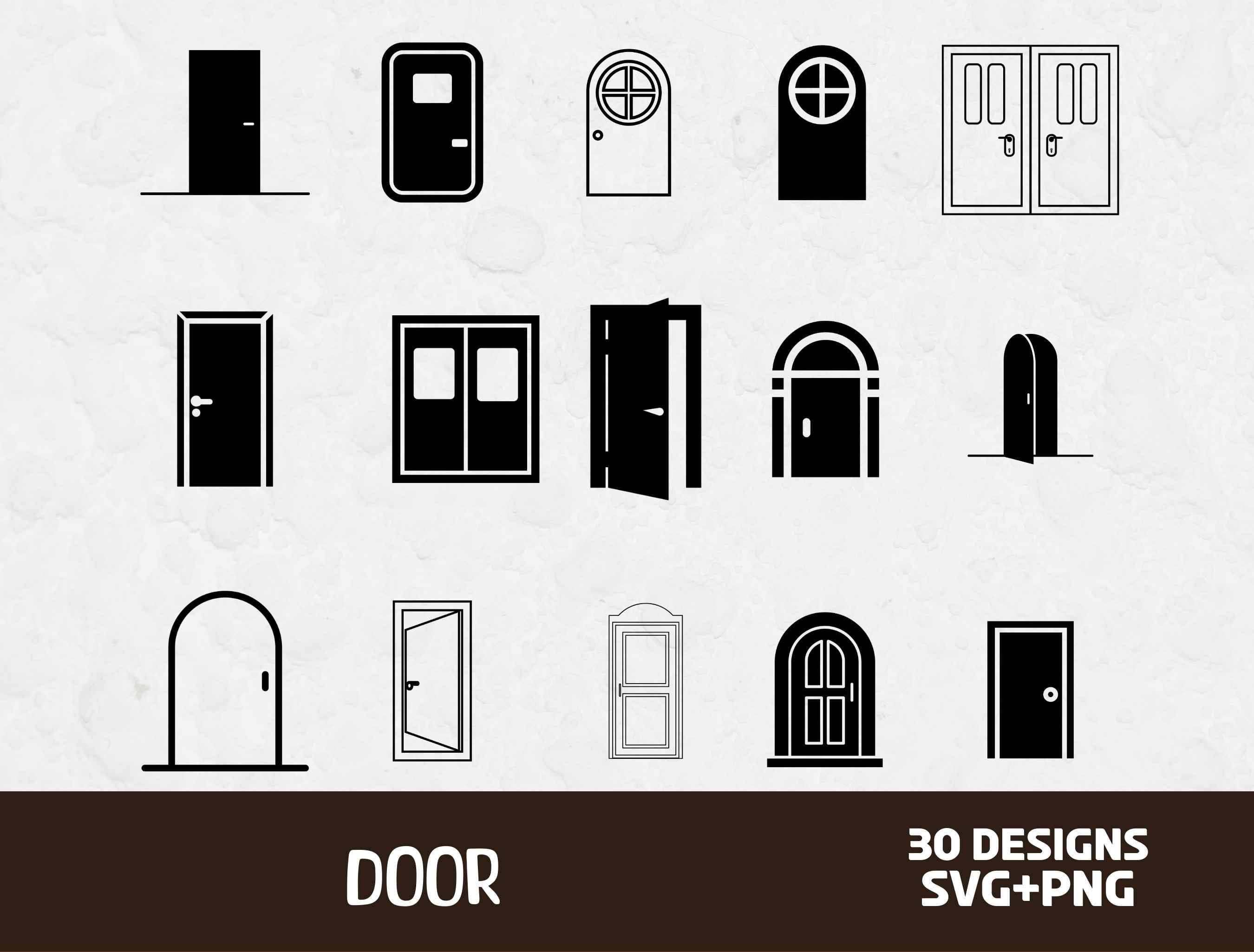 Door SVG, SVG Files for Cricut, Doors Svg, Building Clipart, House ...