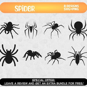 Spider Svg Bundle, Svg Files for Cricut, Spider Clipart, Spider Cut ...