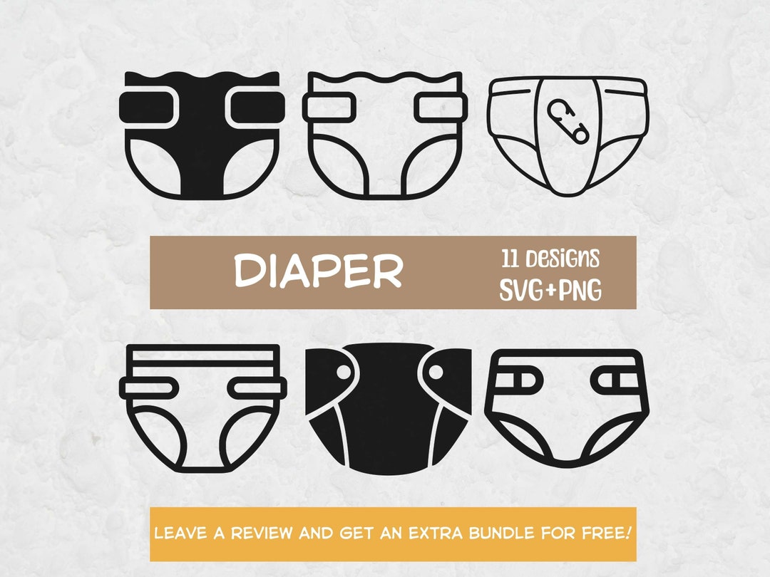Diaper Svg, Svg Files for Cricut, Baby Svg, Baby Clipart, Diaper Cut ...