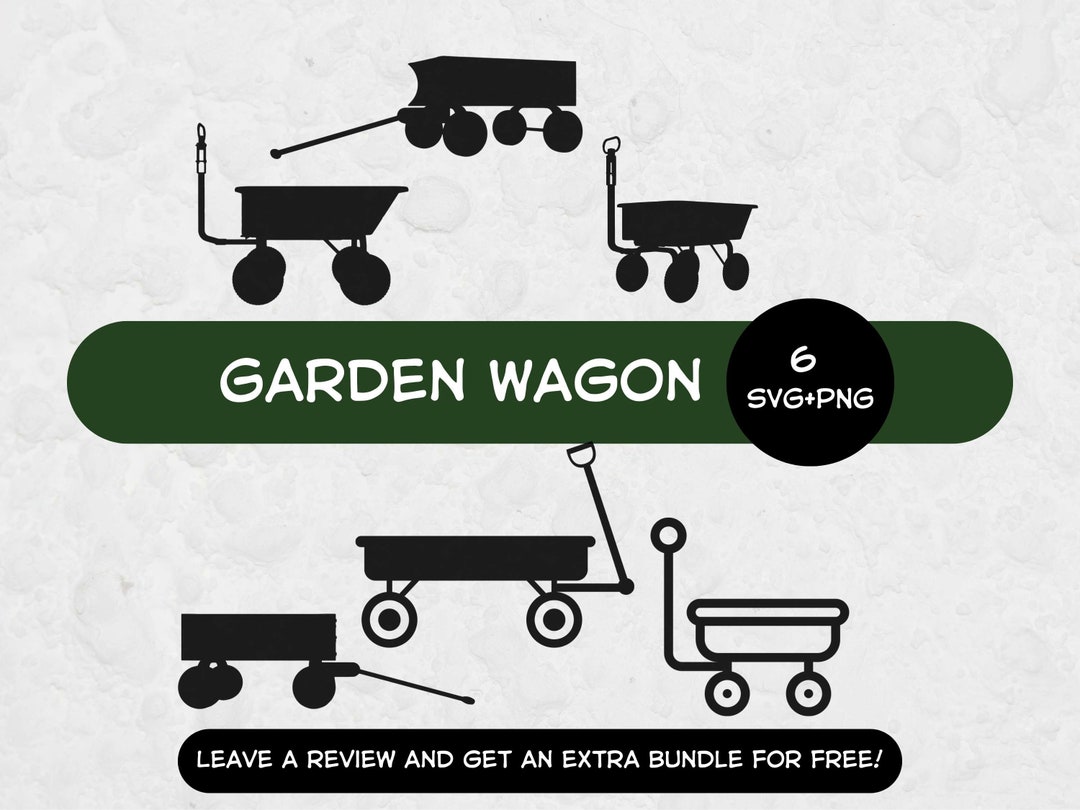 Garden Wagon SVG Cut File, SVG Files for Cricut, Garden Clipart, Wagon ...