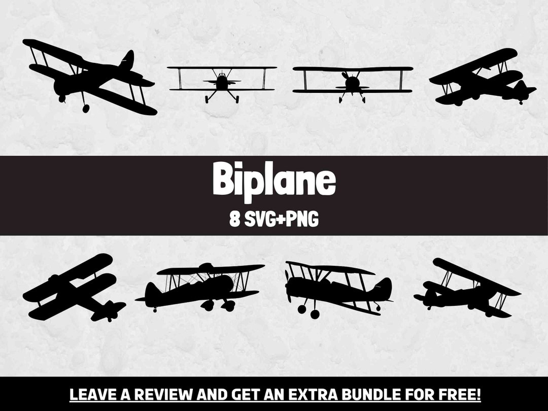 Biplane Svg, Airplane Svg, Airplane Clipart, Biplane PNG, SVG Files for ...