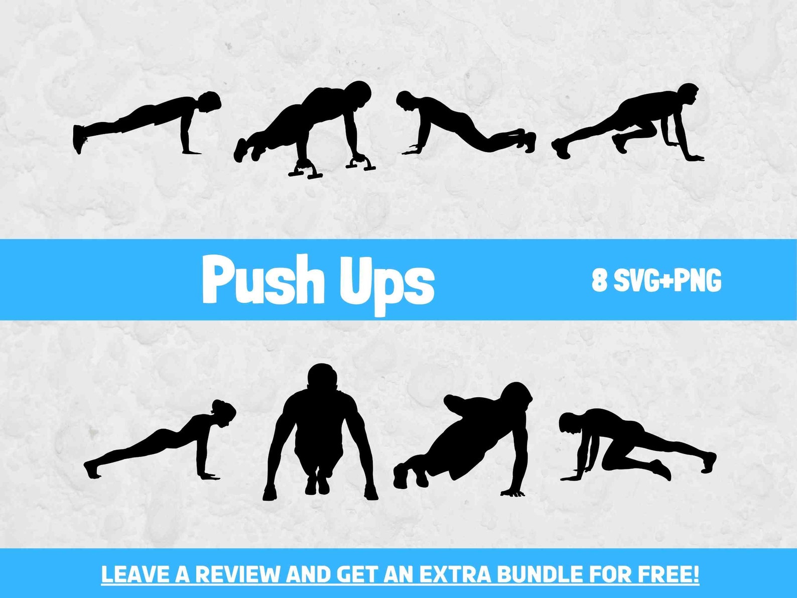 Push up Svg Bundle, SVG Files for Cricut, Gym SVG, Training Clipart ...
