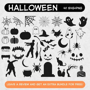 Large Halloween Clipart Bundle, Svg Files for Cricut, Halloween Clipart ...