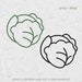 Cabbage Outline SVG SVG Files for Cricut Garden Clipart - Etsy