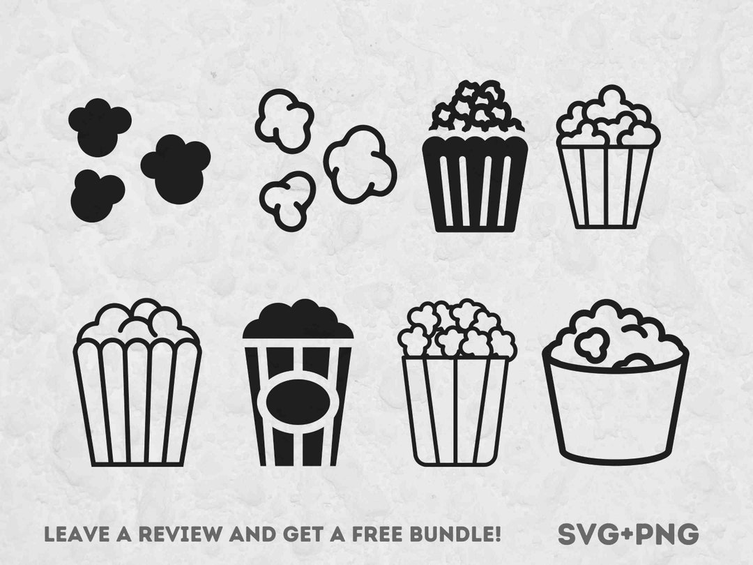 Popcorn SVG, SVG Files for Cricut, Movie Clipart, Movie Night SVG ...