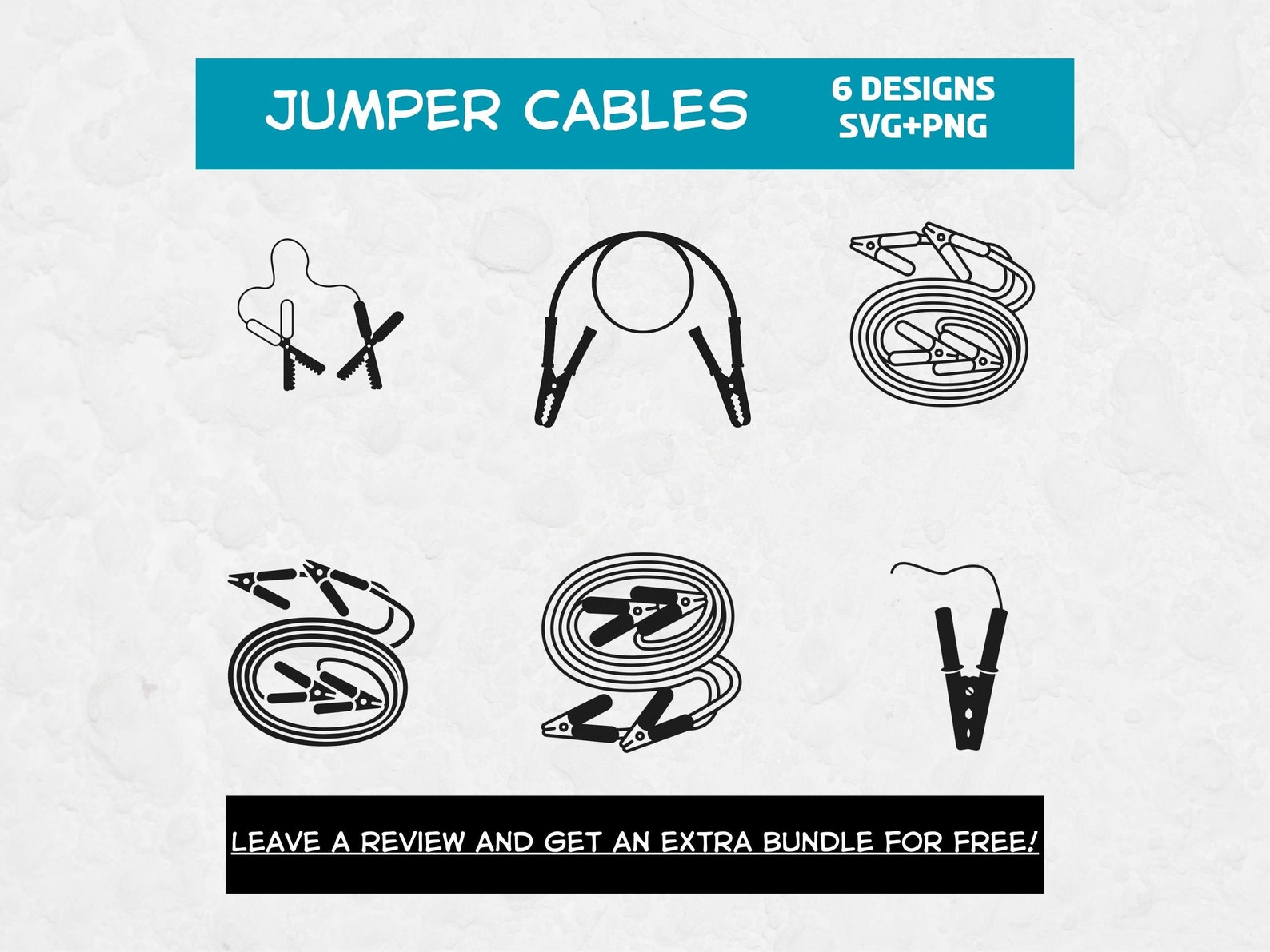 Jumper Cables Svg Bundle SVG Files for Cricut Car Clipart - Etsy
