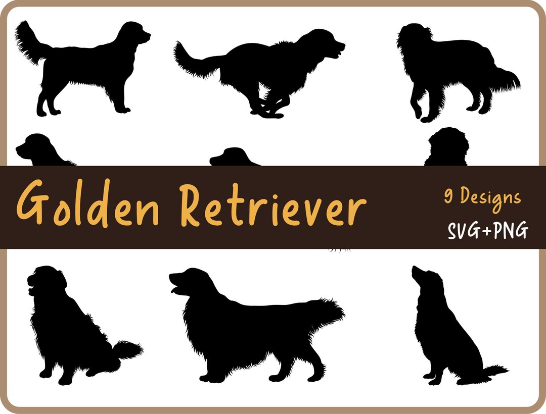 Golden Retriever Svg Svg Files for Cricut Dog Clipart Dog - Etsy