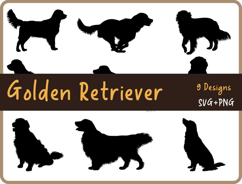Golden Retriever Svg Svg Files for Cricut Dog Clipart Dog - Etsy