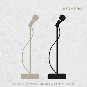 Microphone SVG, Svg Files for Cricut, Microphone Stand Cut File, Music ...