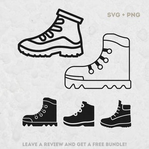 Hiking Shoe Svg Bundle, SVG Files for Cricut, Shoes SVG, Hiking Cut ...
