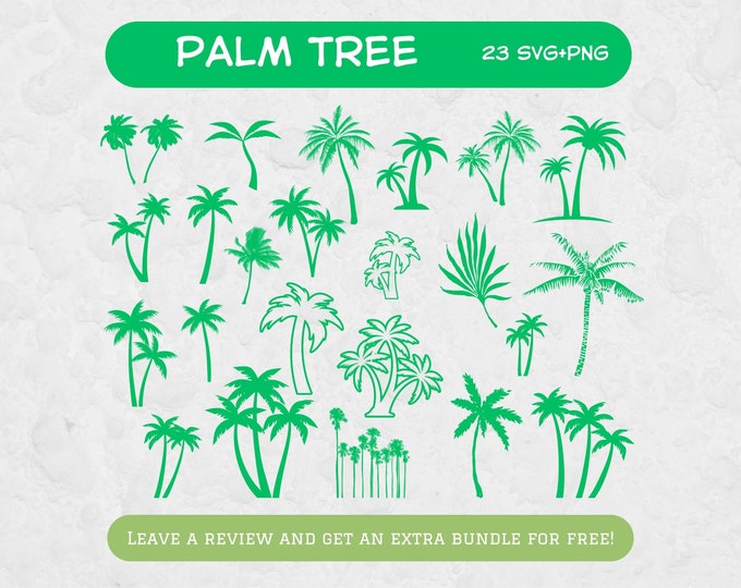 Palm Tree Svg, SVG Files for Cricut, Tree Clipart Image, Palm Tree PNG ...