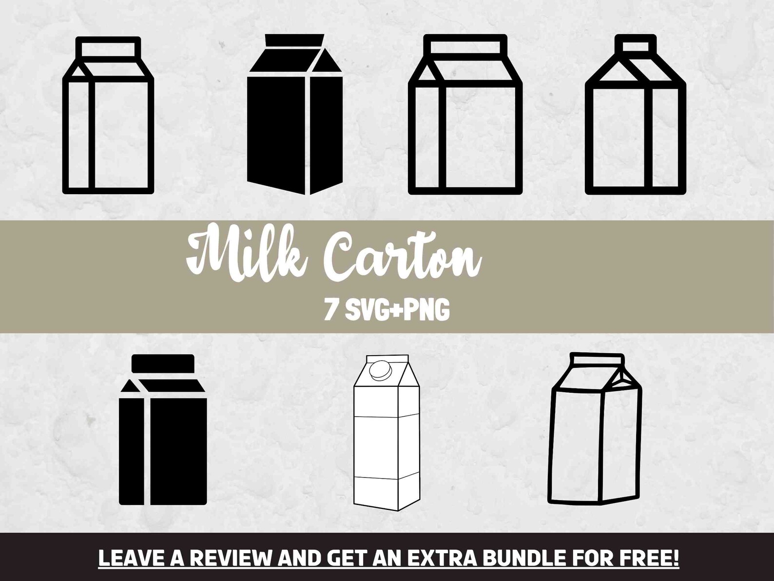 Milk Carton Svg Bundle SVG Files for Cricut Milk Clipart - Etsy
