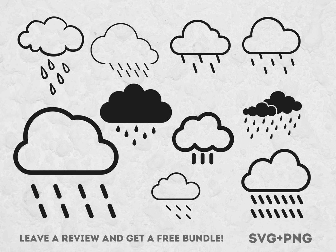 Raincloud SVG, Clouds Svg, Rainy Weather SVG, Svg Files for Cricut ...