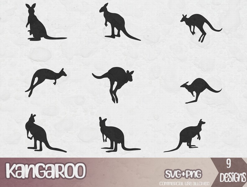 Kangaroo Svg Bundle Svg Files for Cricut Commercial Use SVG - Etsy
