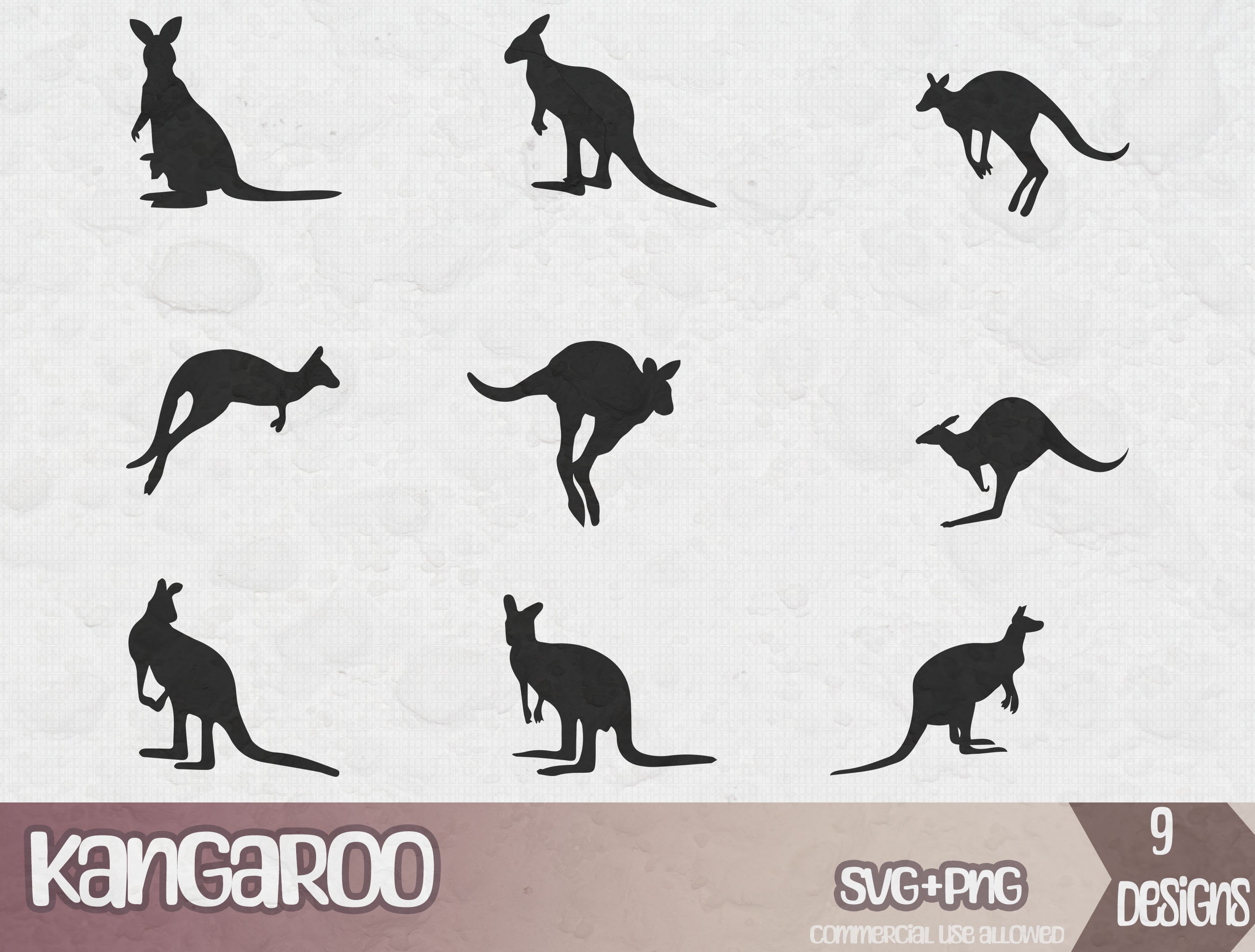 Kangaroo Svg Bundle Svg Files for Cricut Commercial Use SVG - Etsy ...