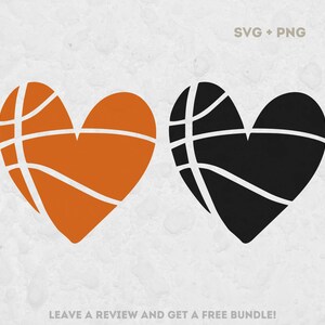Basketball Heart SVG Cut File, SVG Files for Cricut, Basketball Clipart ...