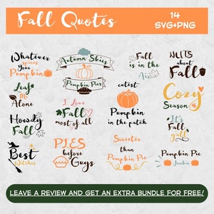 Fall SVG Bundle, Svg Files for Cricut, Fall Quotes, Hello Fall Svg ...