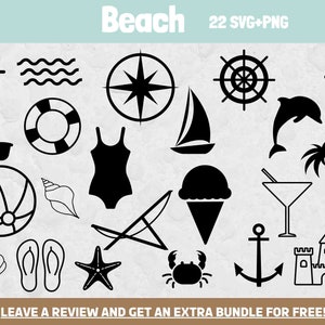 Beach Svg Bundle, SVG Files for Cricut, Tropical Svg, Summer SVG, Beach ...