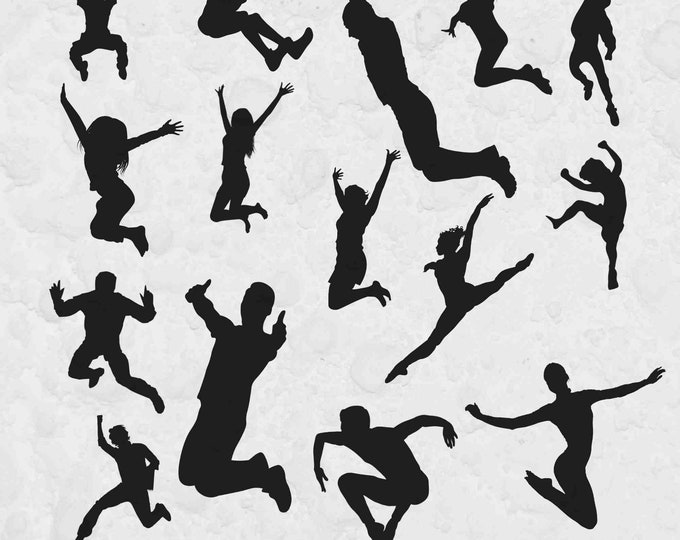 Jumping Svg, SVG Files for Cricut, Jump SVG, Jump Silhouette, Happy SVG ...