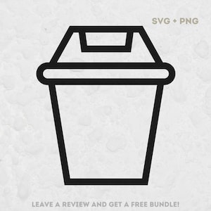 Trash Bin Svg, Svg Files for Cricut, Recycle SVG, Recycle Icon, Trash ...