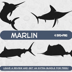 Marlin SVG Svg Files for Cricut Marlin Clipart Marlin Cut - Etsy