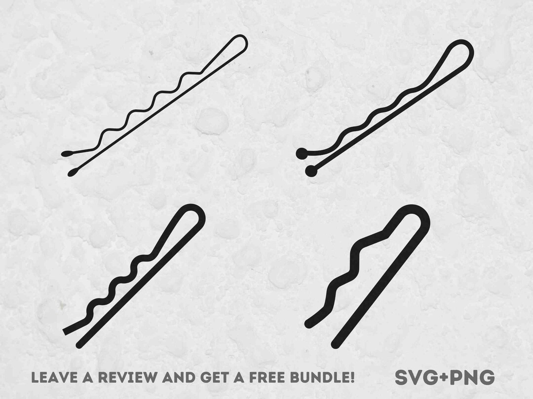 Hair Pins SVG Bundle, SVG Files for Cricut, Hairdresser Tools, Fashion ...