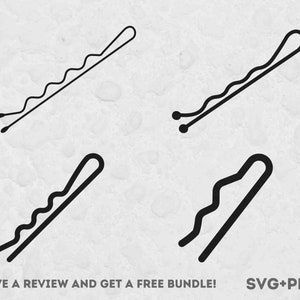 Hair Pins SVG Bundle, SVG Files for Cricut, Hairdresser Tools, Fashion ...