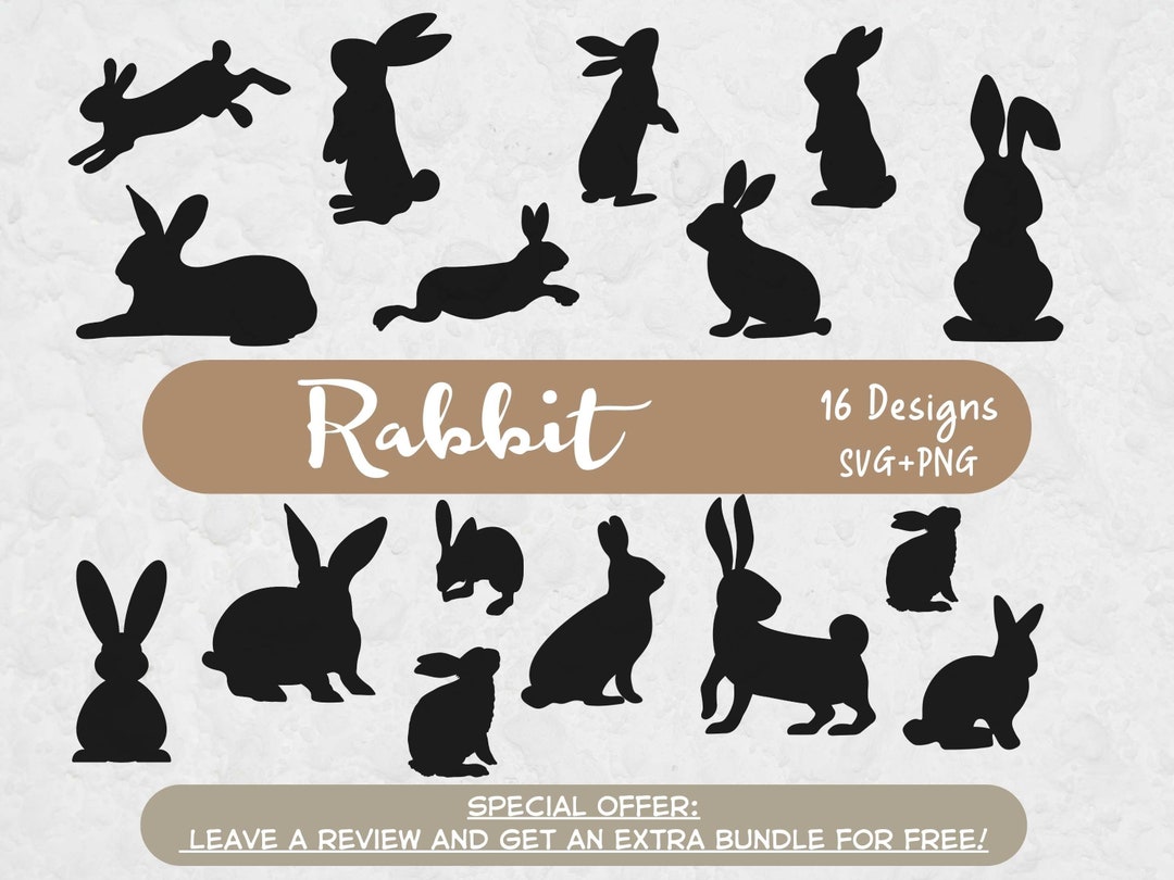 Rabbit SVG Bundle, Rabbit Cut Files, Rabbit Vectors, Rabbit Clipart ...