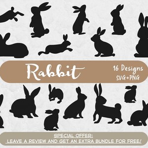Rabbit SVG Bundle, Rabbit Cut Files, Rabbit Vectors, Rabbit Clipart ...