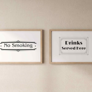 Bar SVG Bundle, SVG Files for Cricut, Art Deco Signs, Bar Signs, Retro ...