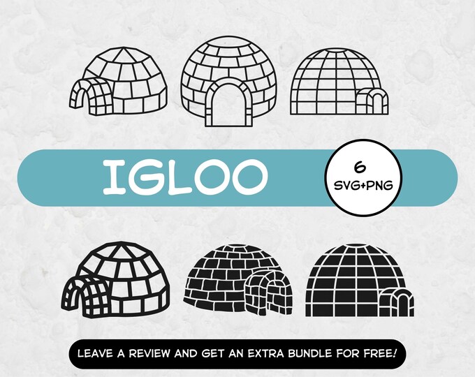 Igloo SVG, SVG Files for Cricut, Snow House Svg, Snow Hut SVG, Inuit Svg, Igloo Cut File, Snow ...