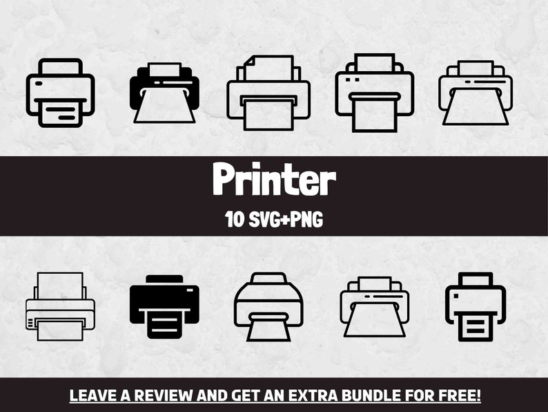 Printer SVG Bundle SVG Files for Cricut Computer Clipart PC - Etsy