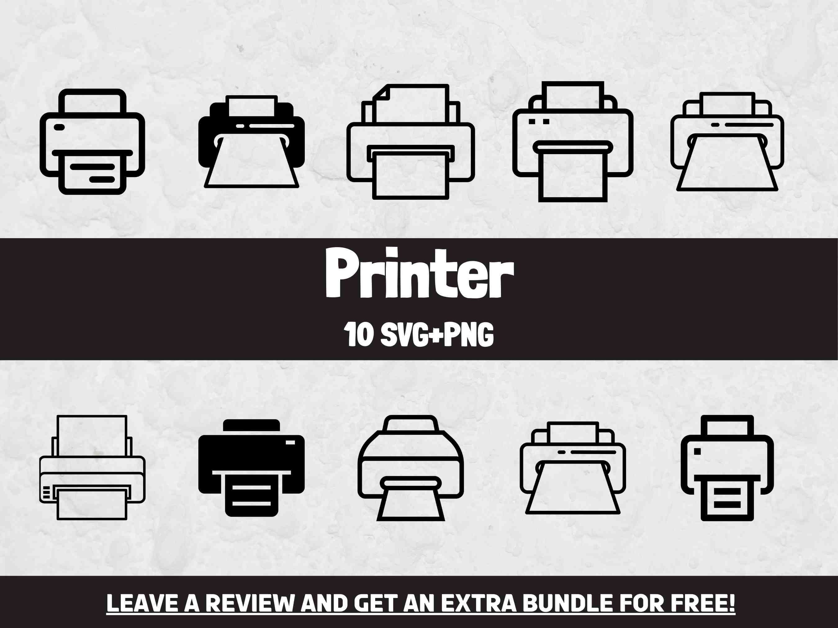 Printer SVG Bundle SVG Files for Cricut Computer Clipart PC - Etsy