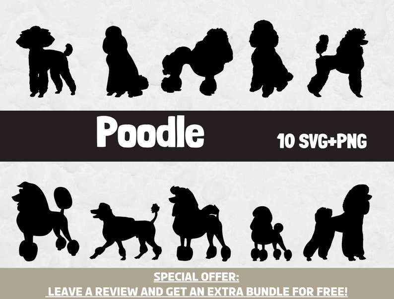 Poodle Svg Bundle SVG Files for Cricut Dog Lover Svg Dog - Etsy