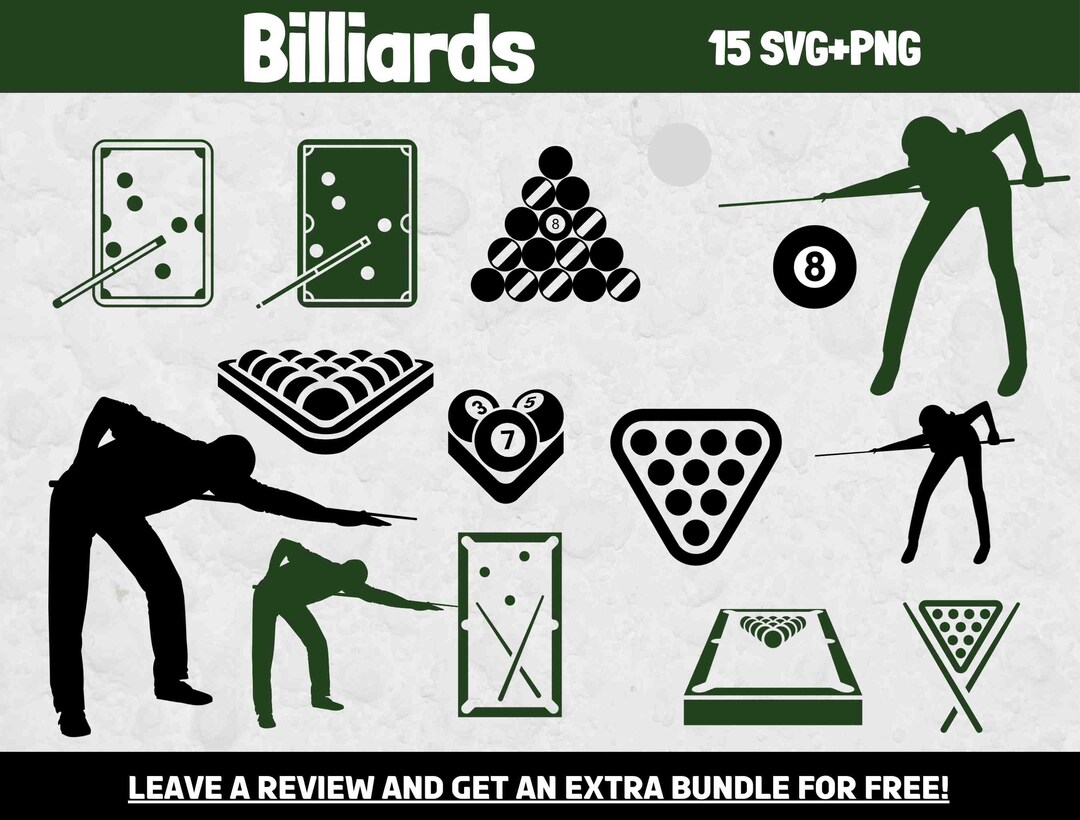 Billiards Svg, SVG Files, Pool Svg, Snooker Svg, Sports SVG, Billiards ...