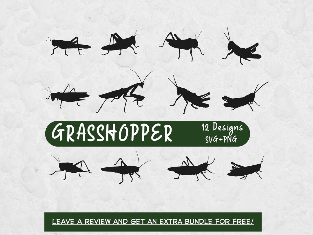 Grasshopper Svg, Svg Files for Cricut, Insect Svg, Cricket Svg ...