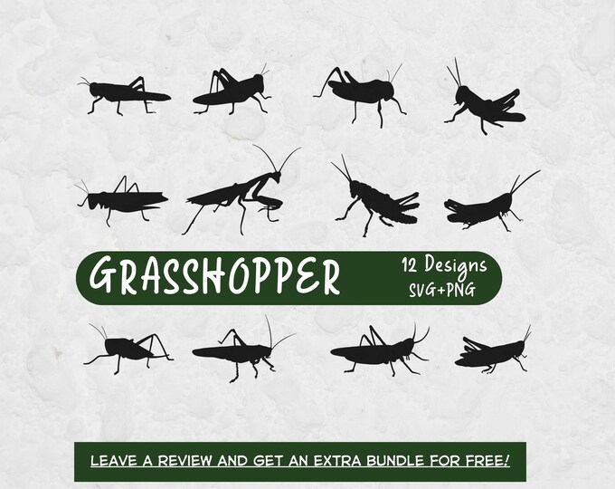 Grasshopper Svg, Svg Files for Cricut, Insect Svg, Cricket Svg ...