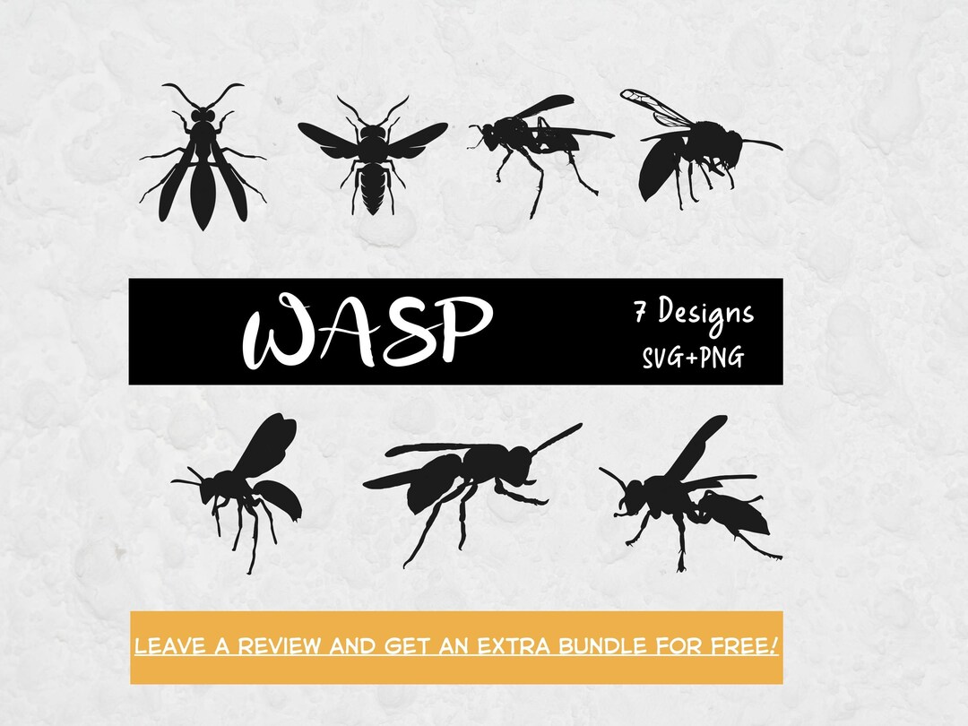 Wasp SVG, Svg Files for Cricut, Wasp Silhouette, Insect SVG, Insect ...