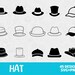 Large Hat SVG Bundle, Svg Files for Cricut, Hat Cut File, Large Clipart ...
